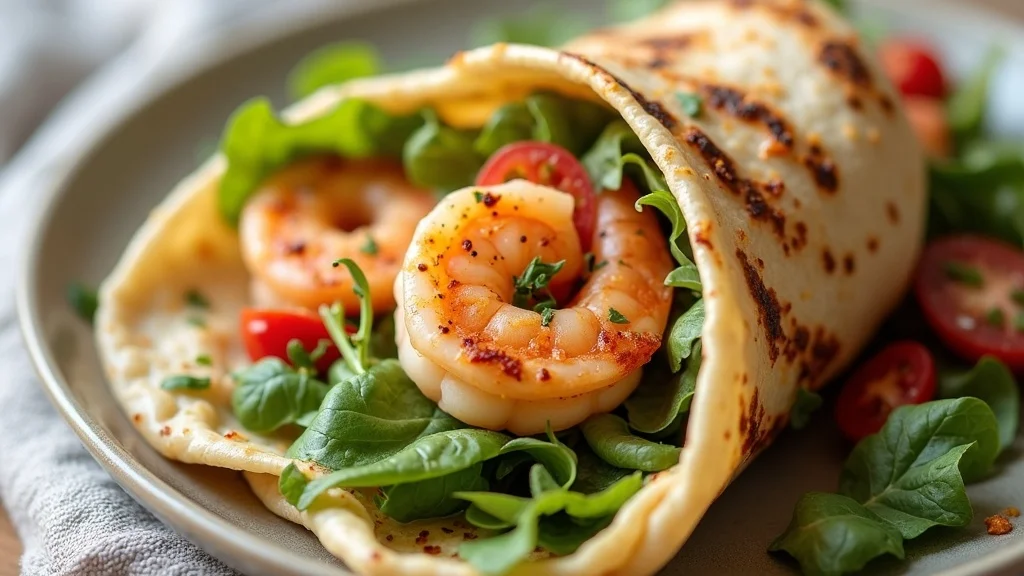 Healthy Grilled Shrimp Caesar Wraps Recipe - dailydishy.com