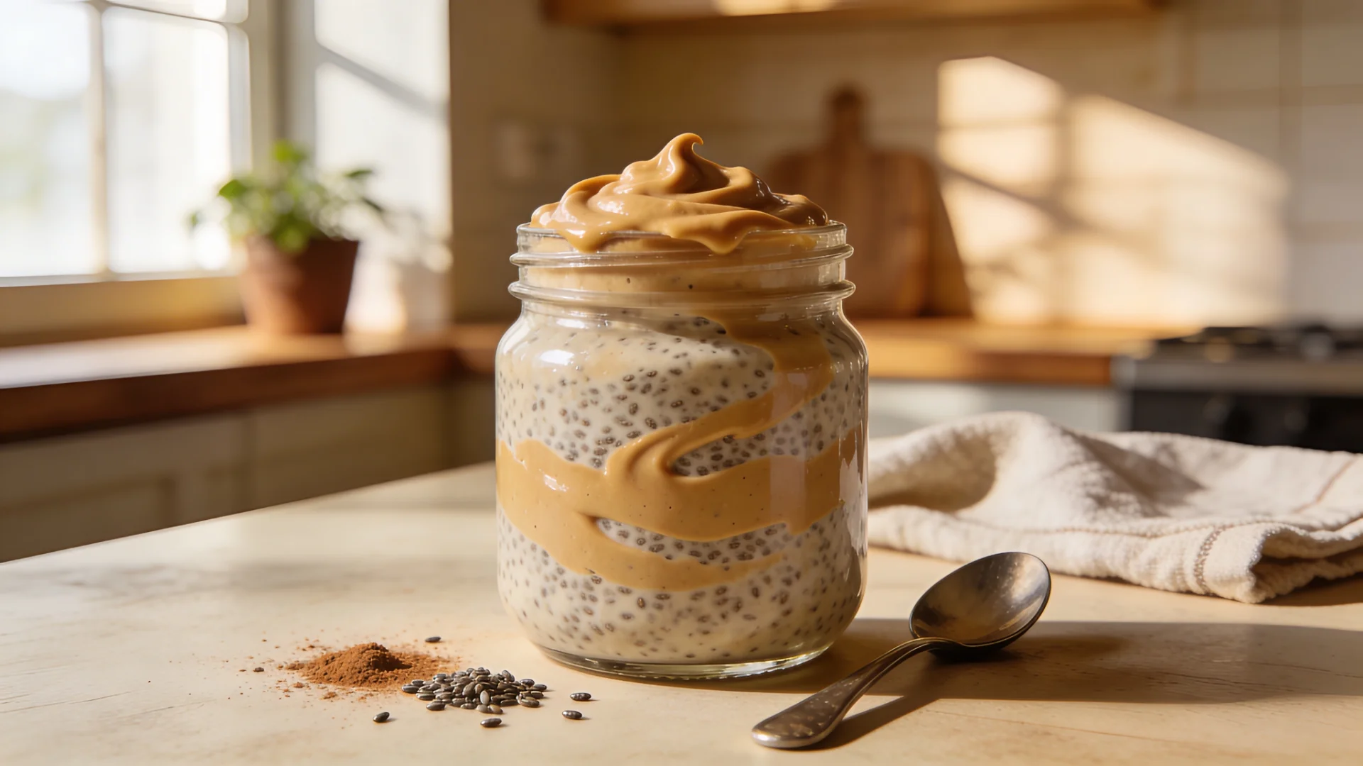 Creamy Peanut Butter Chia Pudding (High-Protein & Meal Prep Friendly)
