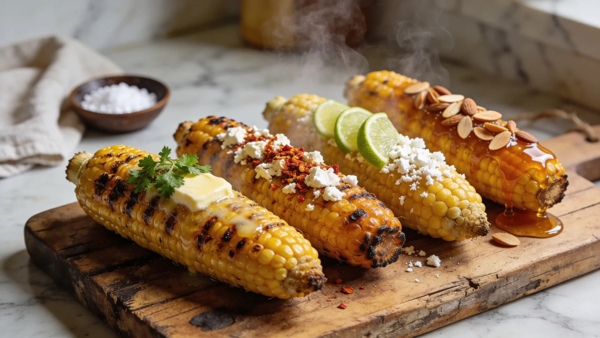 Grilled Corn on the Cob 4 Ways — Easy Summer Side